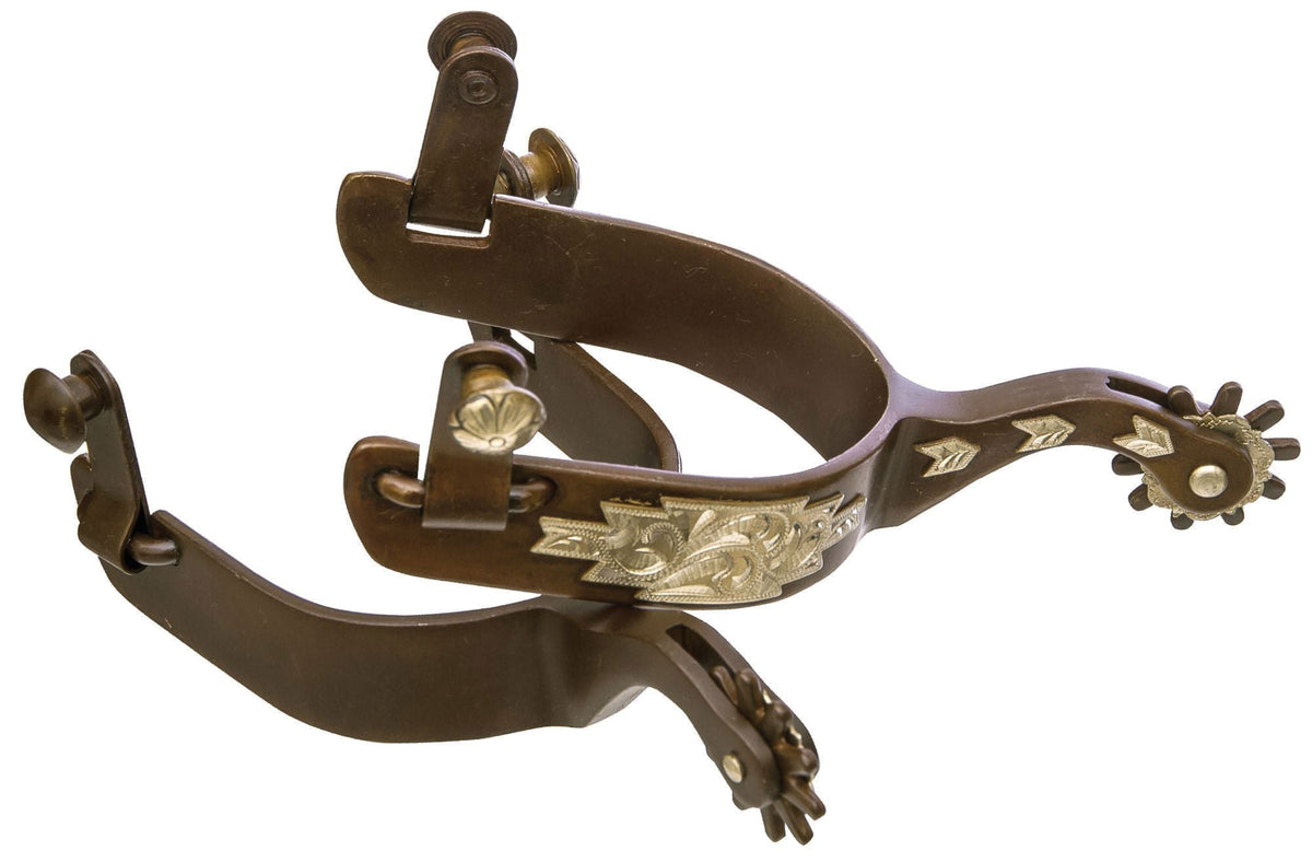 10-pt Antique Brown Rowel Spurs — Jeffers