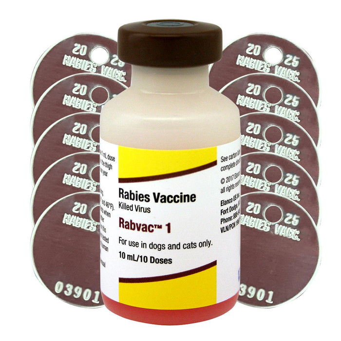 RabVac 1 Rabies Vaccine for Dogs & Cats Kit with Tags — Jeffers