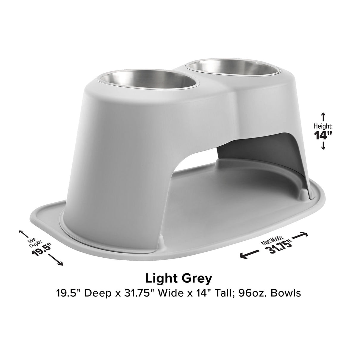 WeatherTech Double High Pet Feeding System in Stainless Steel — Jeffers