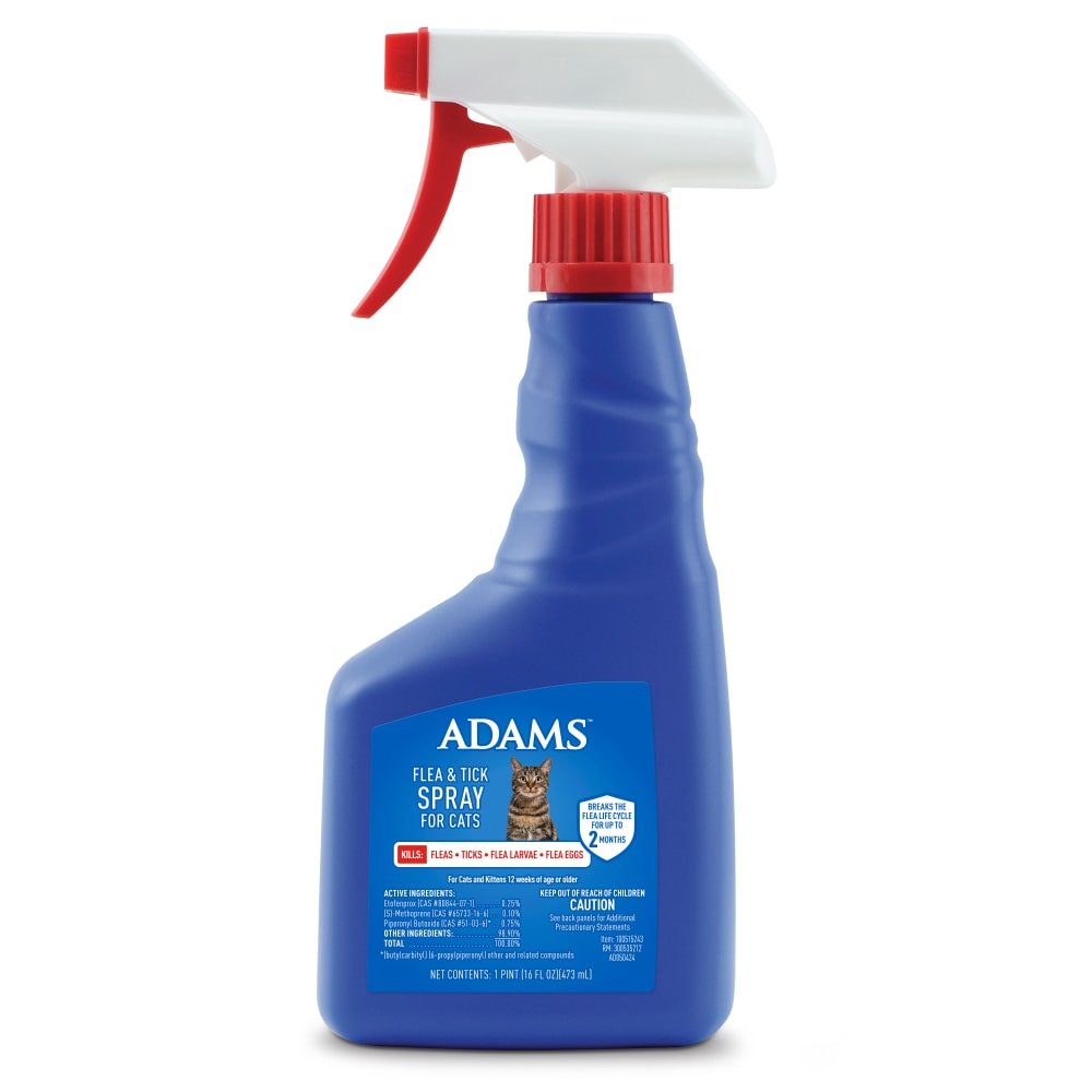 ADAMS Flea & Tick Spray For Cats, 16 oz Quick Relief Formula — Jeffers