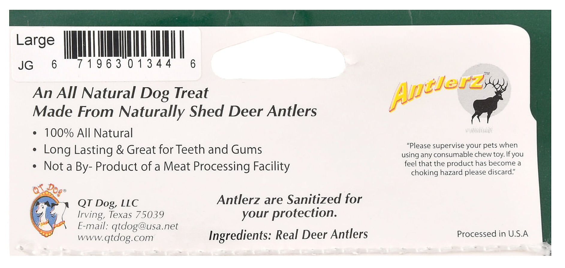 QT Dog Antlerz Natural Dog Chews — Jeffers