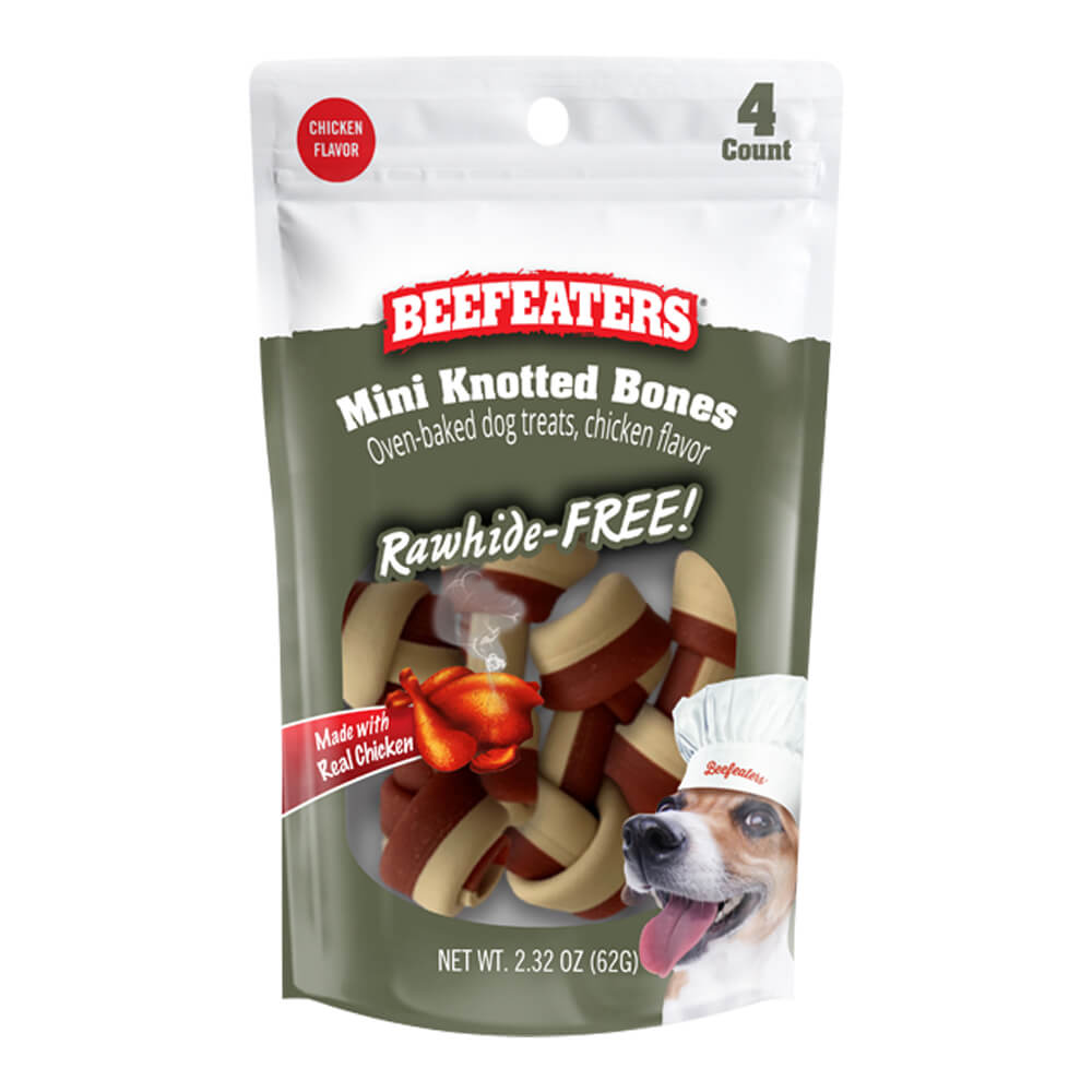 Beefeaters Mini Knotted Bones, Rawhide Free Dog Treats — Jeffers
