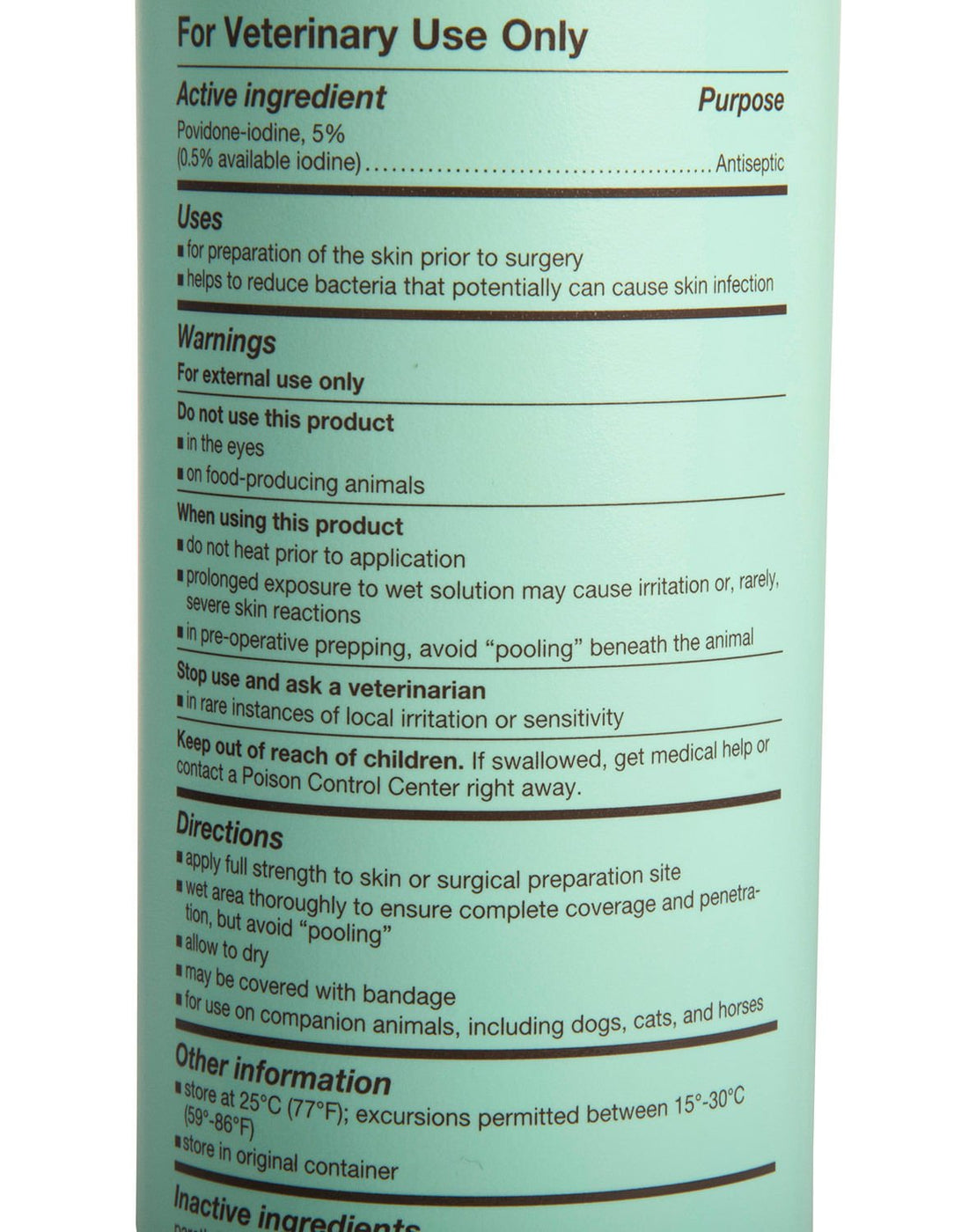 Betadine Solution (Povidone Iodine 5%) for Vet Use — Jeffers