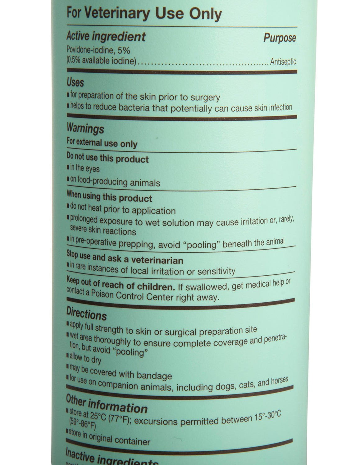 Betadine Solution (Povidone Iodine 5%) for Vet Use — Jeffers