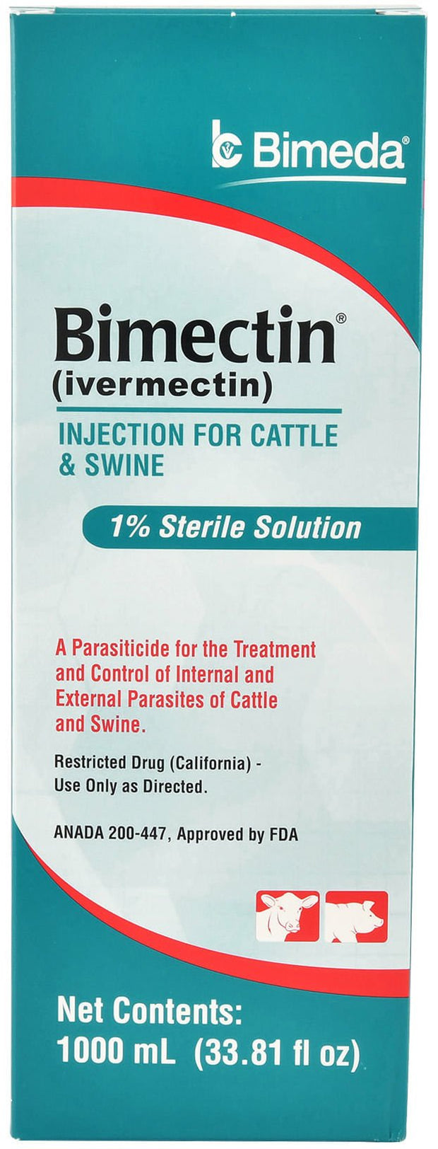 Bimectin Injectable Cattle & Swine Wormer — Jeffers