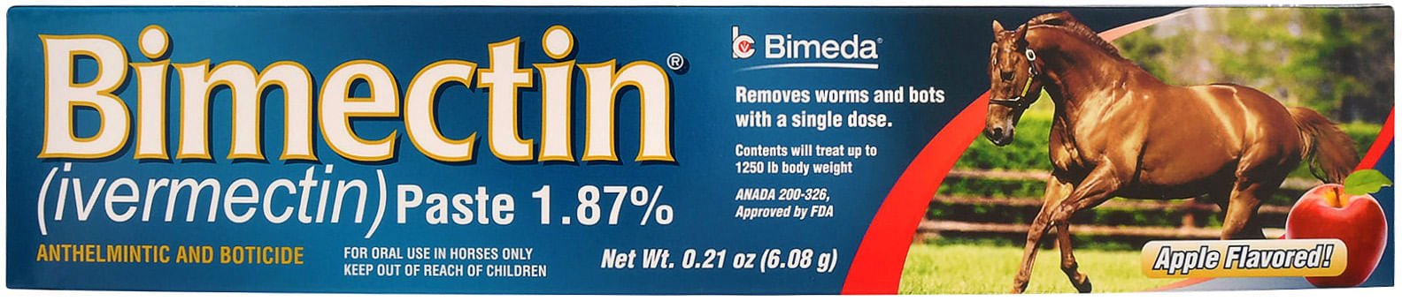 Bimectin Horse Dewormer, 1-dose (Ivermectin 1.87%) — Jeffers