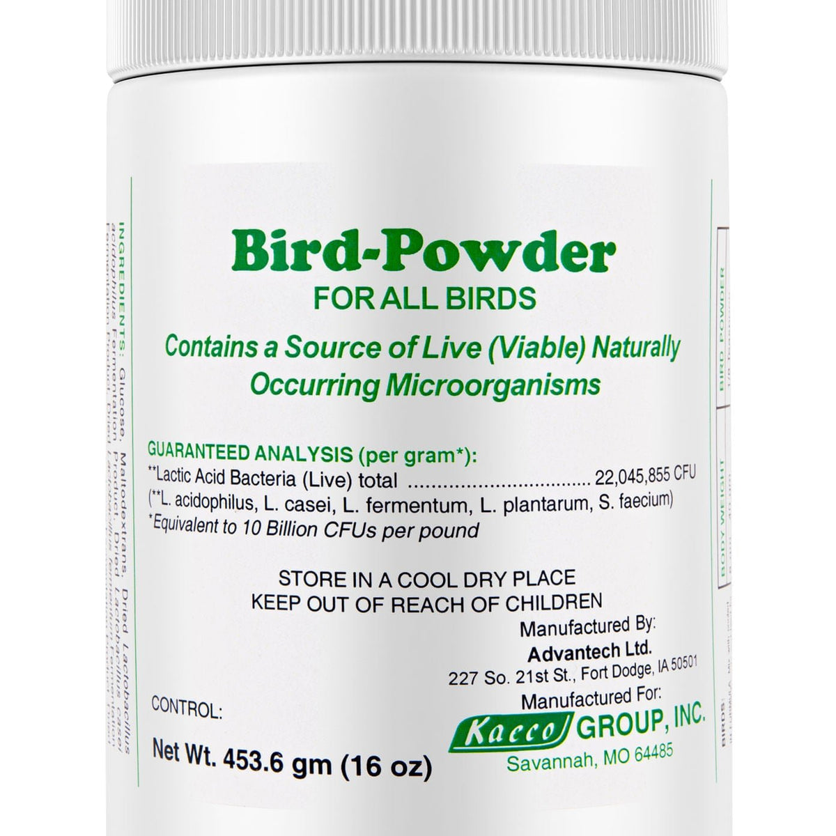 Kaeco Bird-Powder Probiotic for all birds, 16 oz — Jeffers