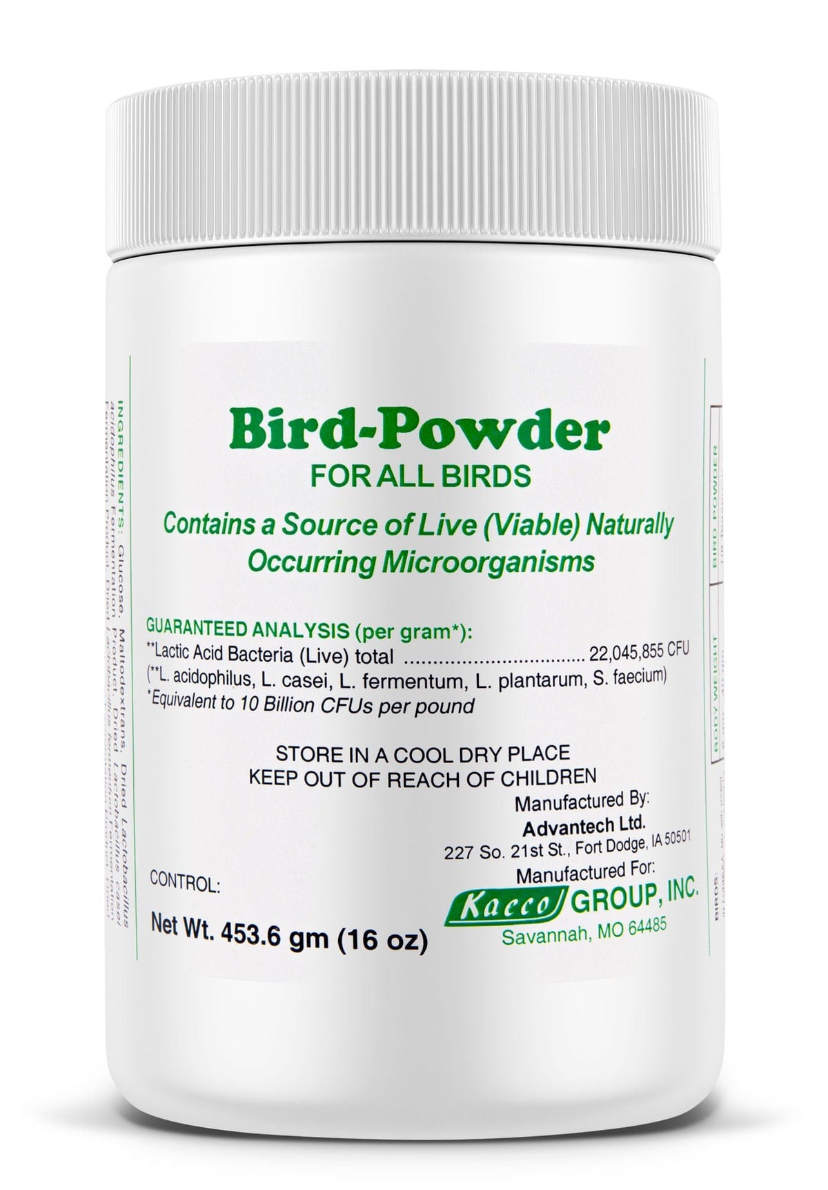 Kaeco Bird-Powder Probiotic for all birds, 16 oz — Jeffers