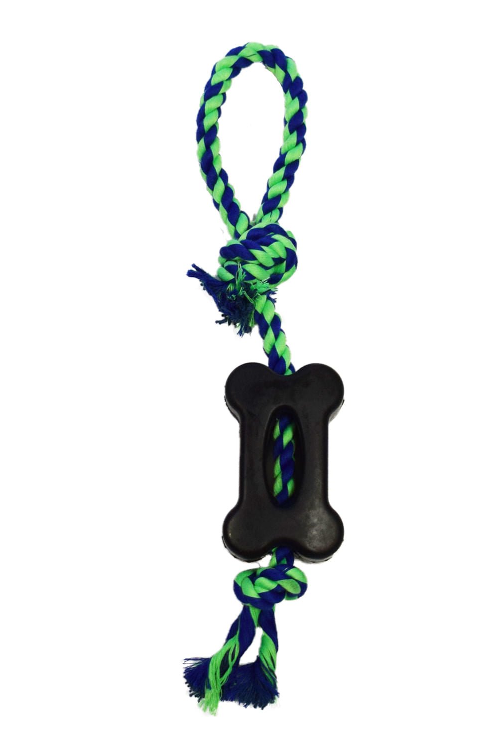 Bone with Rope Handle Dog Toy — Jeffers