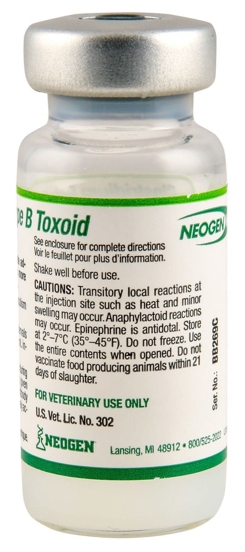 BotVax B Vaccine by Neogen, 10 mL — Jeffers