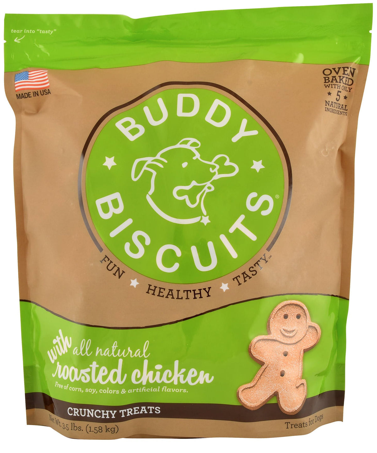 Buddy Biscuits Original Oven-Baked Dog Treats with Roasted Chicken ...