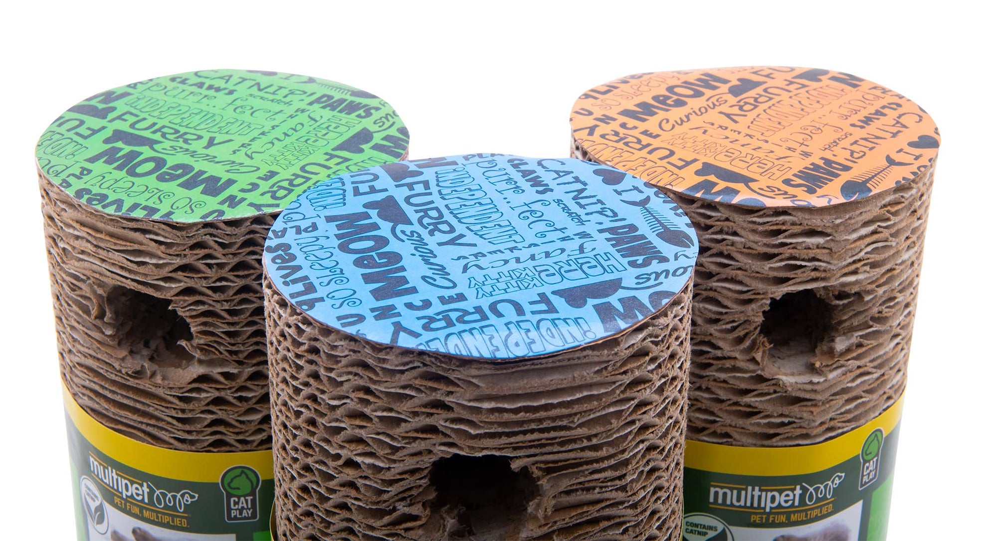 Cardboard Cat Scratcher Roller, Assorted — Jeffers