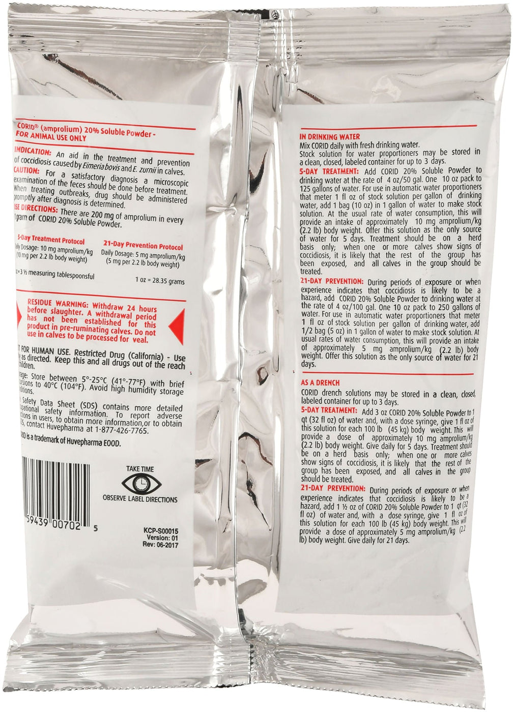Corid 20% Soluble Powder, 10 oz — Jeffers