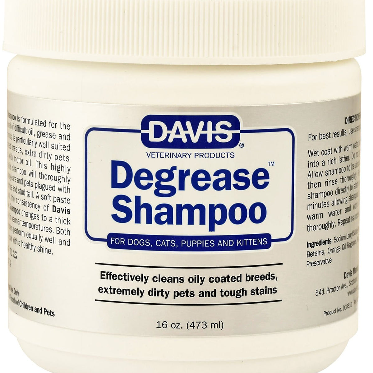 Davis Degrease Pet Shampoo — Jeffers