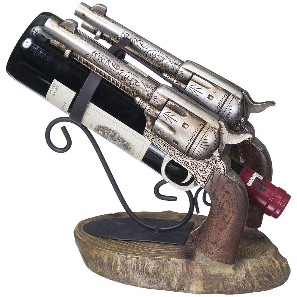 Double Pistol Wine Holder Kitchen Décor — Jeffers
