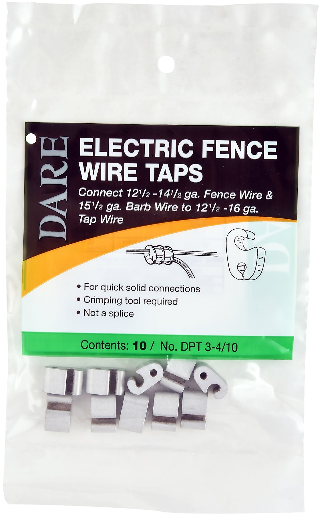 Dare Electric Fence Wire Taps, pkg of 10 — Jeffers