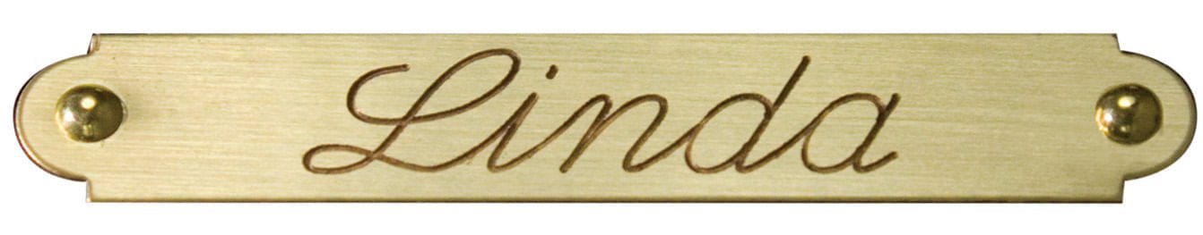Perri's Leather English Style Name Plates — Jeffers