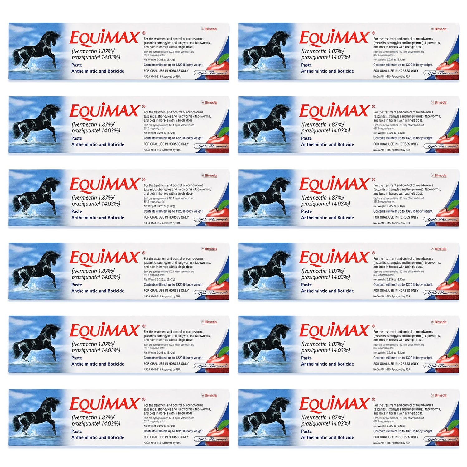 Equimax Horse Wormer Paste, 6.42 gm Single Dose — Jeffers