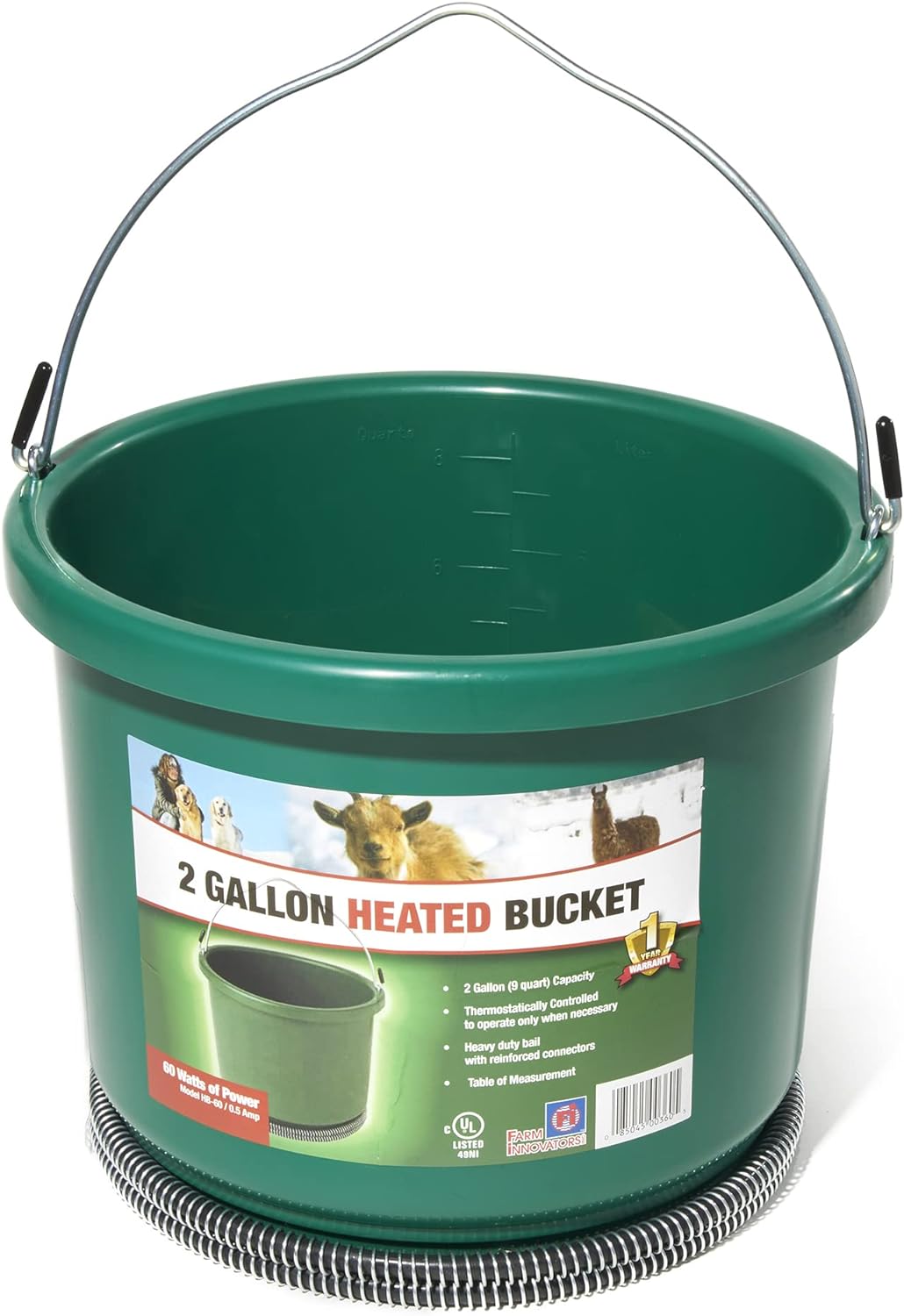 Plastic Heated Bucket, 2 Gallon — Jeffers