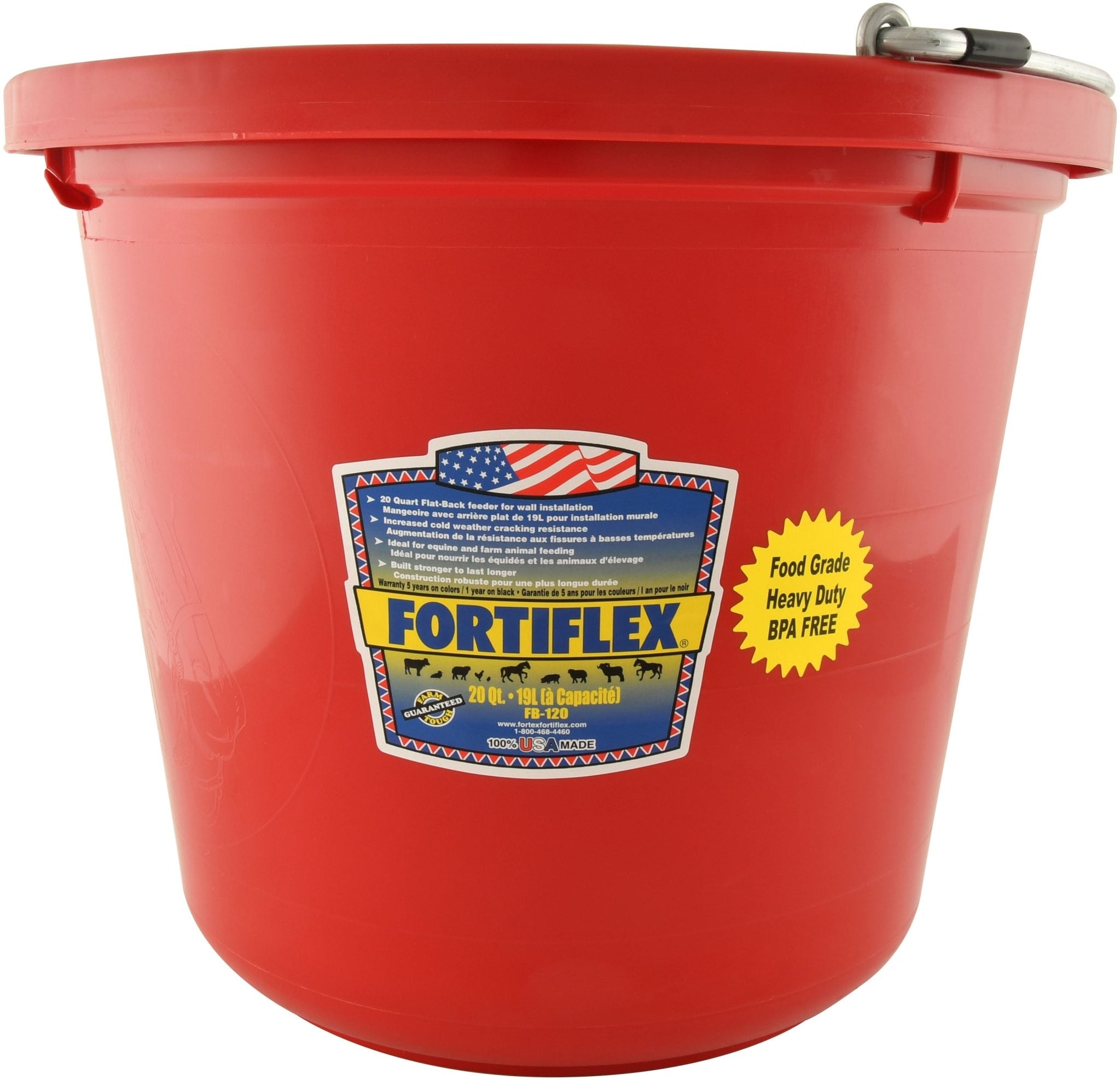 Fortiflex Flatback Bucket for Livestock, 5 Gallon — Jeffers