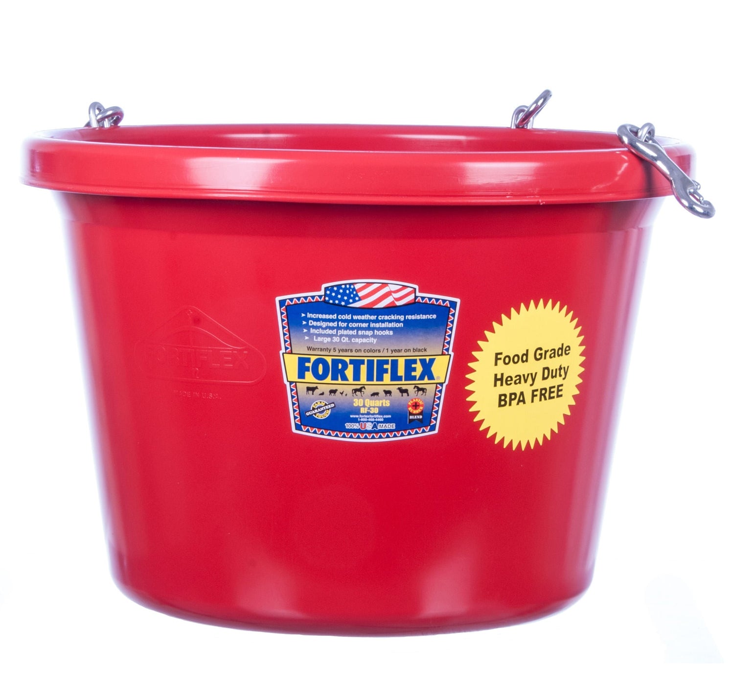 Fortiflex® Rubber-Polymer Round Feeder & Tub, 30 qt — Jeffers