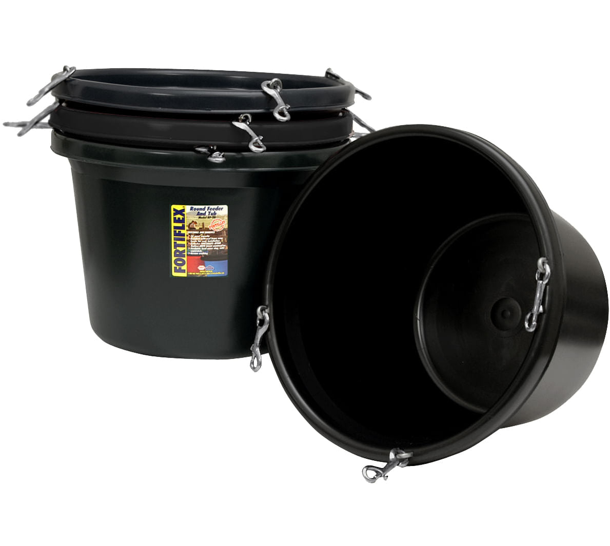 Fortiflex® Rubber-Polymer Round Feeder & Tub, 30 qt — Jeffers
