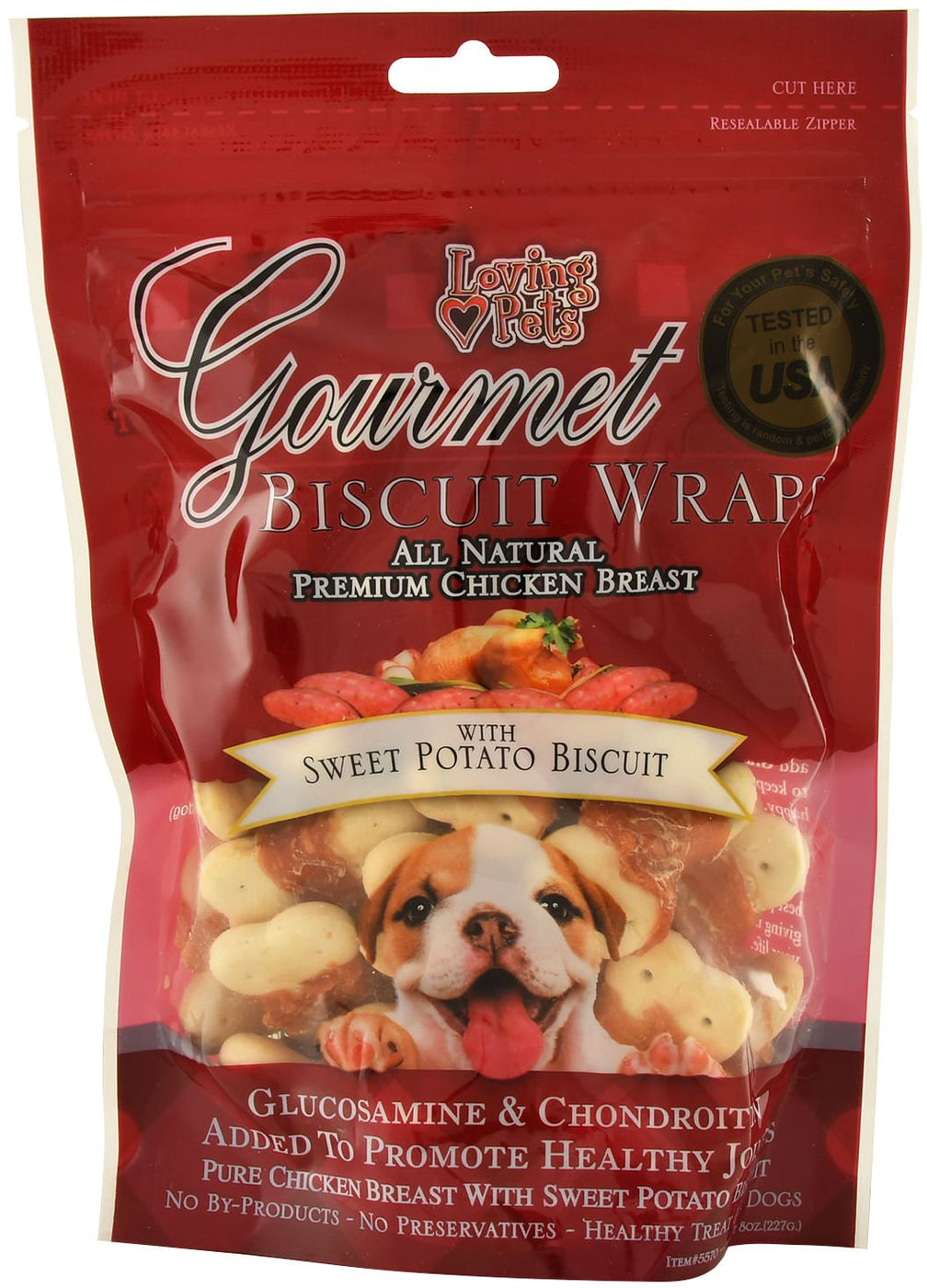Gourmet Chicken Wraps Dog Treats, Sweet Potato Biscuit — Jeffers