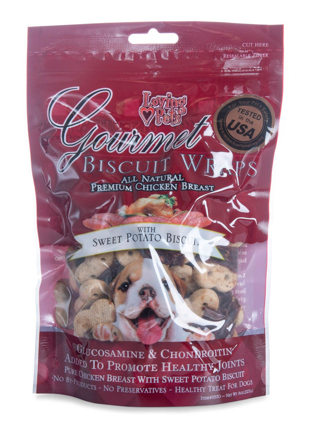 Gourmet Chicken Wraps Dog Treats, Sweet Potato Biscuit — Jeffers