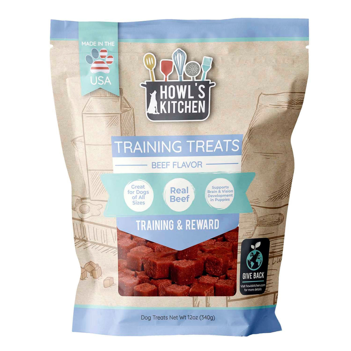 Howl's Kitchen Beef Flavor Dog Training Bites, 12 oz — Jeffers