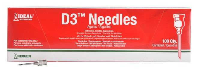 Ideal D3 Detectable Needles, Sold as Box of 100 — Jeffers