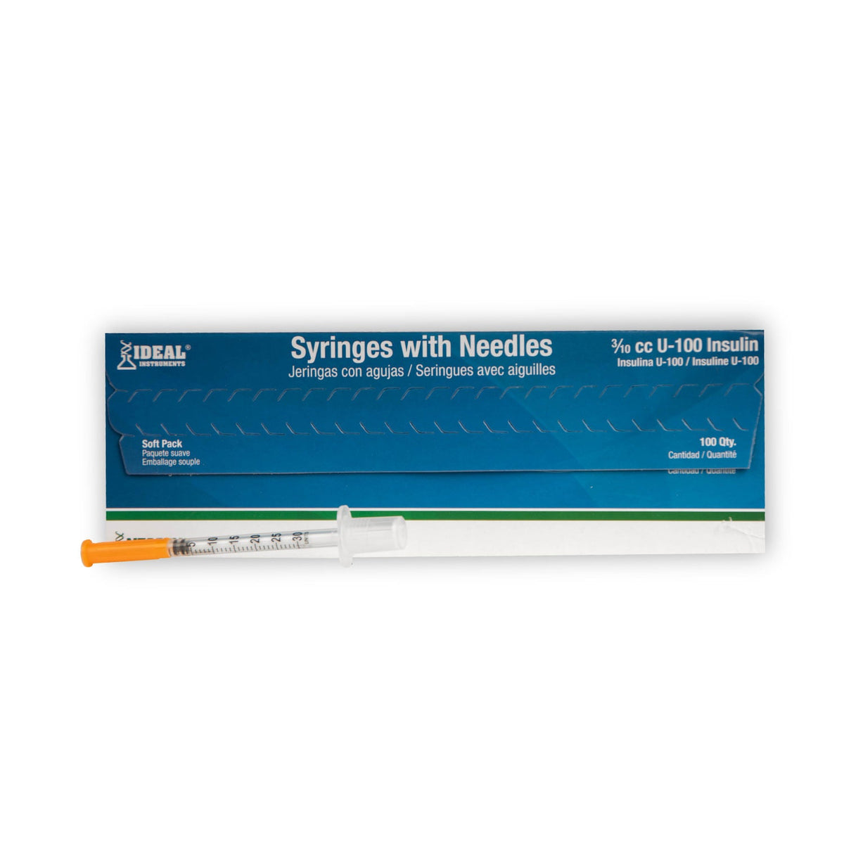Ideal Disposable 0.3cc Syringe w/ 29 Gauge x ½" Needle, Box of 100 ...