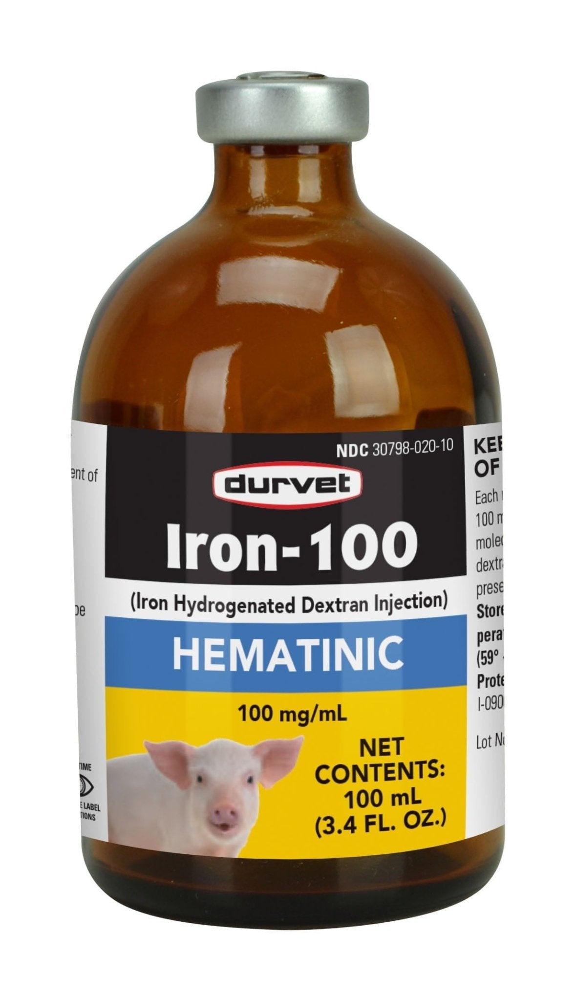 Durvet Iron-100 Inj. Hydrogenated Dextran, 100 ml — Jeffers