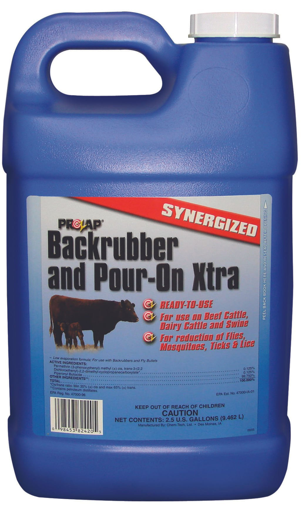 Jeffers Cattle Rub Tub for Fly Control
