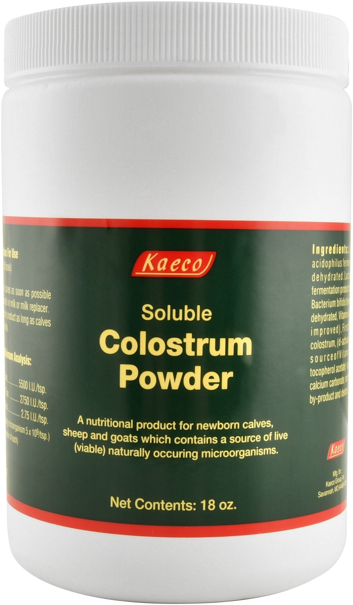Kaeco Soluble Colostrum Powder for Calves, Sheep and Goats, 18 oz — Jeffers