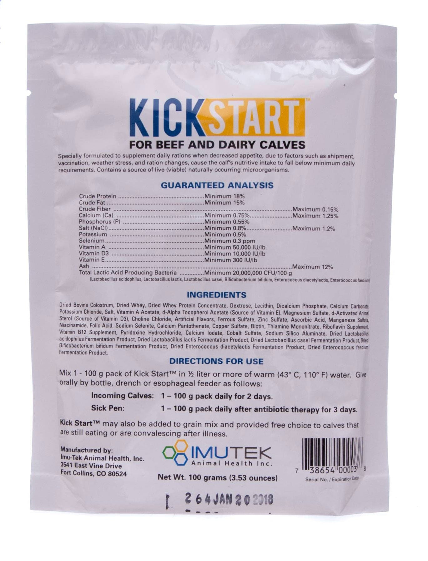 KICK START Cattle Electrolyte & Nutrition Supplement — Jeffers