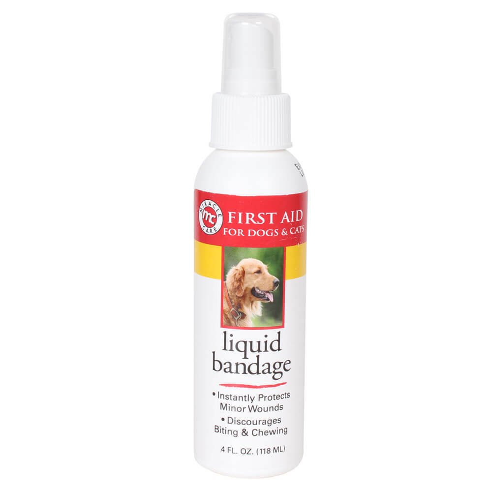 Miracle Care Kwik-Stop Liquid Bandage Spray for Dogs and Cats, 4oz ...