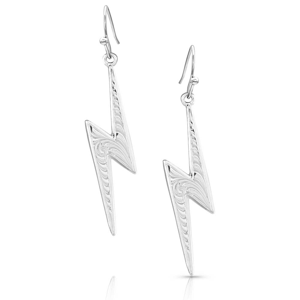Lightning Strike Silver Artistry Earrings — Jeffers