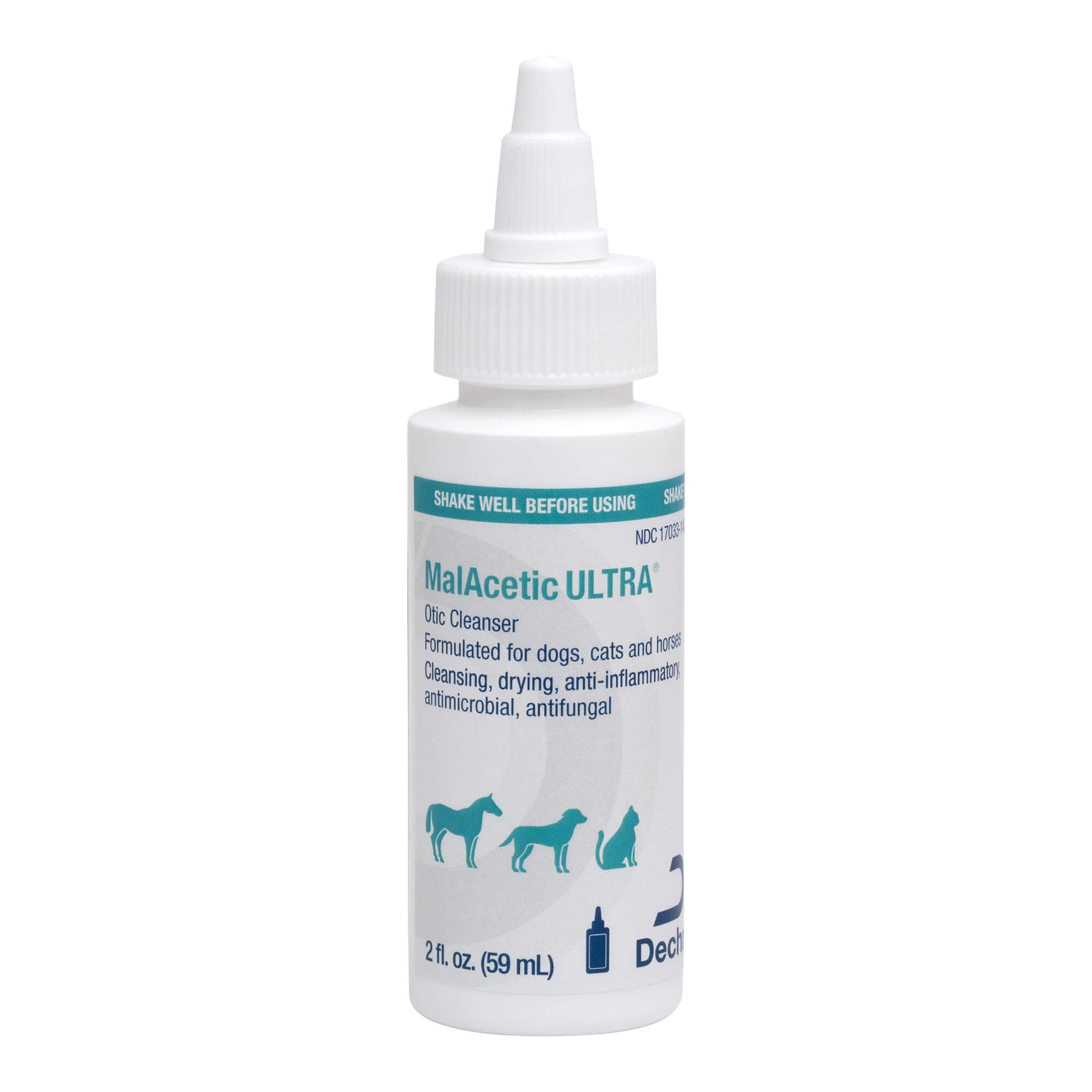 MalAcetic ULTRA Otic Cleanser for Dogs, Cats, and Horses by Dechra ...