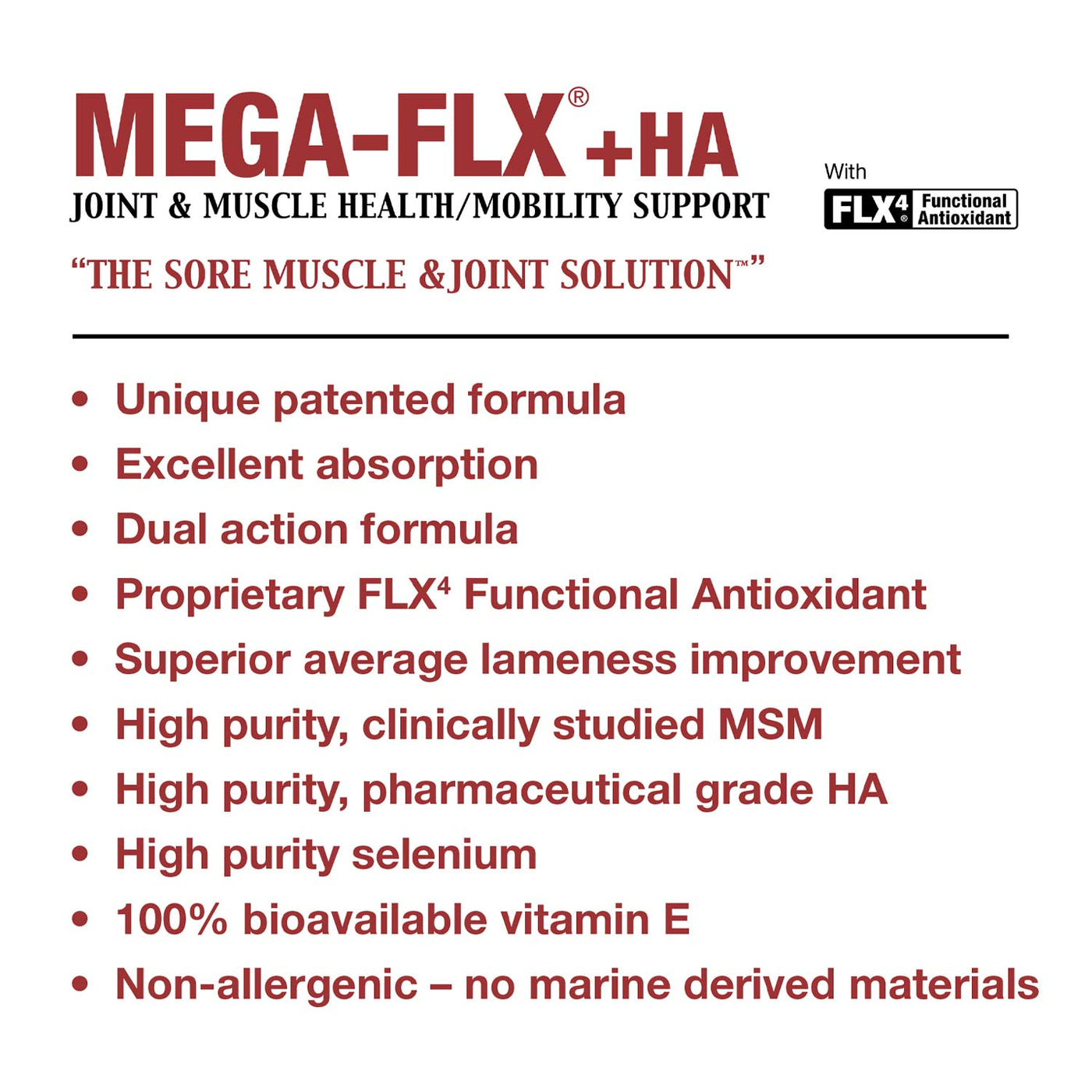 Mega-Flx +HA Sore Muscle & Joint Solution for Horses — Jeffers