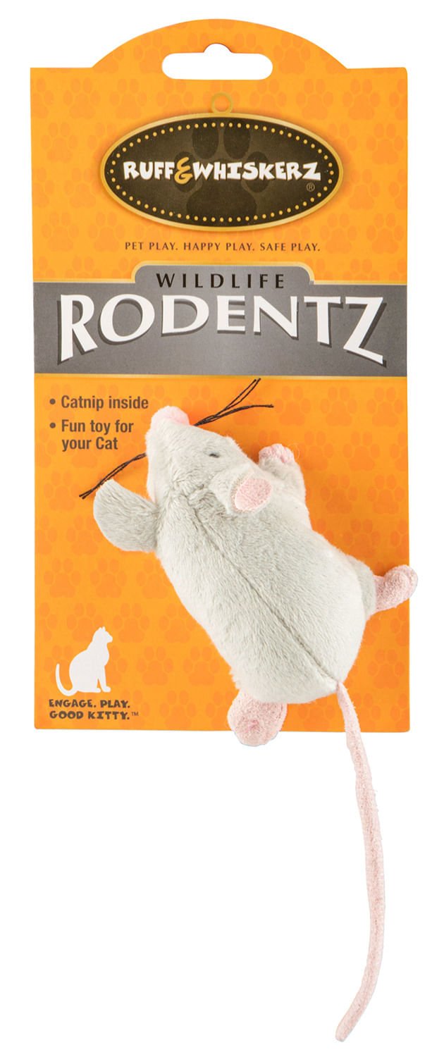 Ruff & Whiskerz Wildlife Rodentz Mouse Cat Toy, Gray — Jeffers