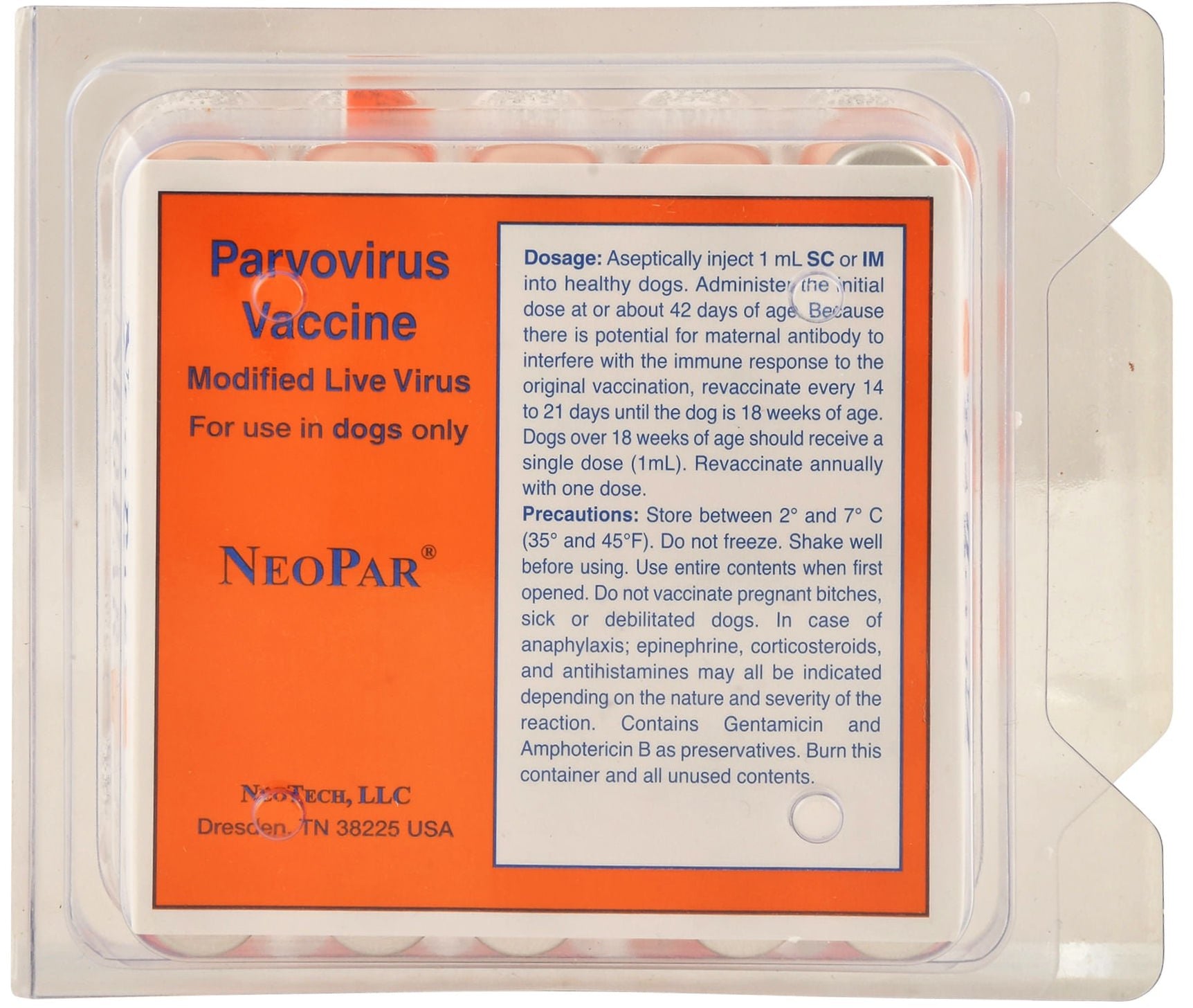 NeoPar Parvo Vaccine for Dogs (Parvovirus Vaccine) — Jeffers