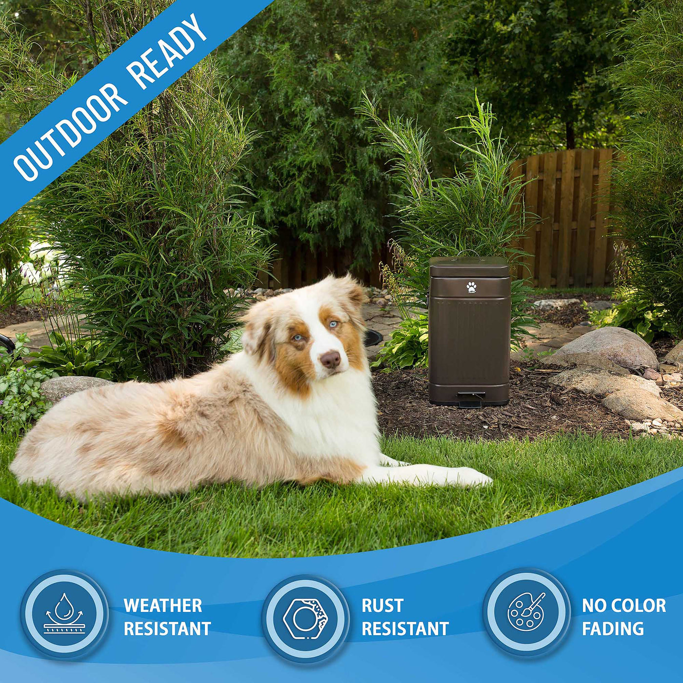 Nevink Dog Poop Trash Can for Outdoors, 12 L — Jeffers