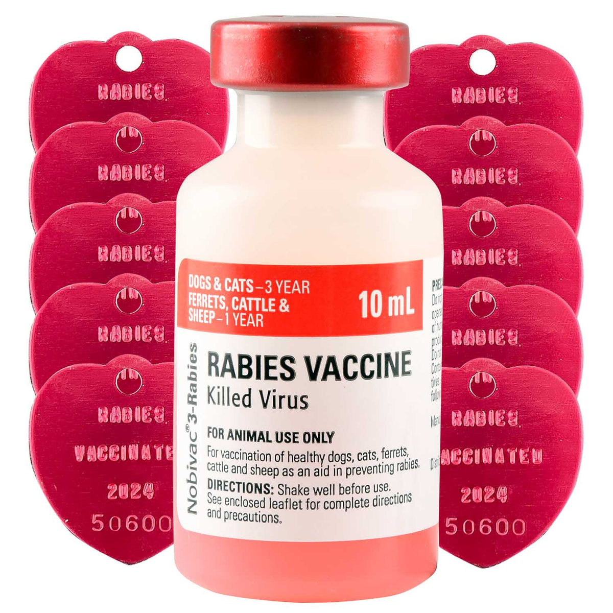 Nobivac 3 Rabies Vaccine Kit with Tags, Injectable — Jeffers