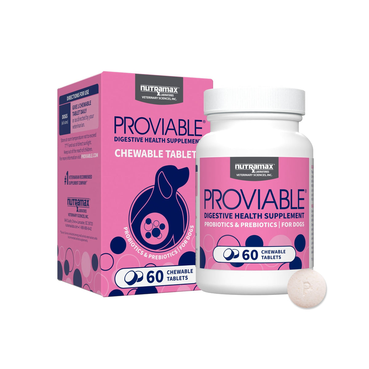 Proviable-DC Multi-Strain Probiotic Supplement Chew Tablets for Dogs ...