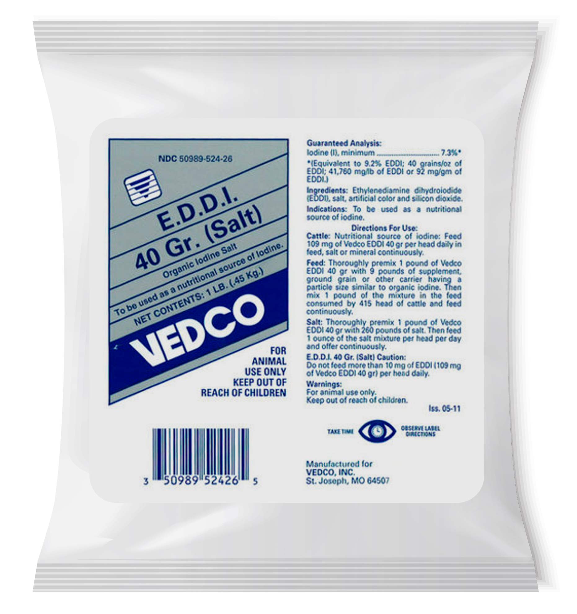 Organic Iodine Salt for Cattle — Jeffers