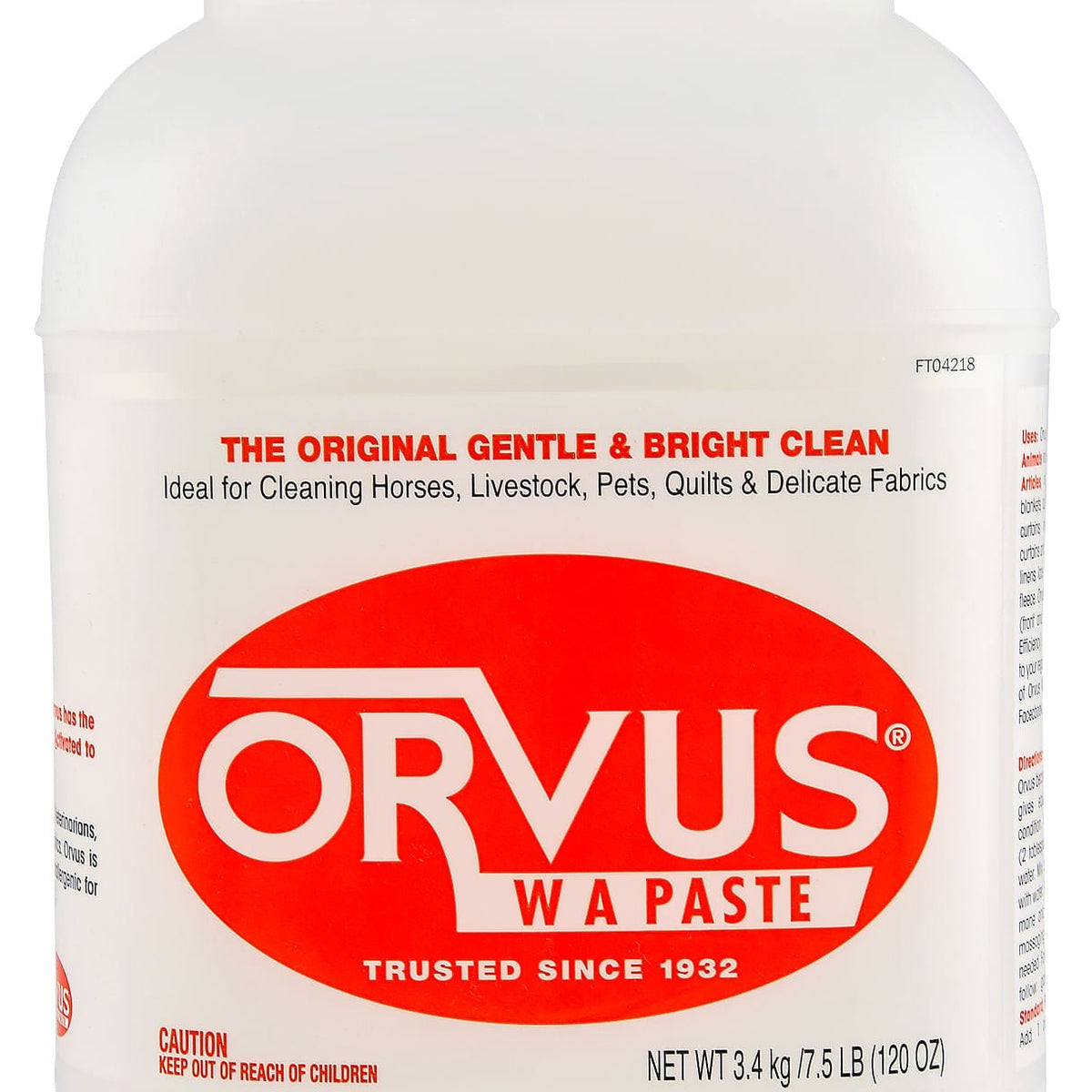 Orvus W.A. Paste Soap Detergent, 7.5 lb — Jeffers