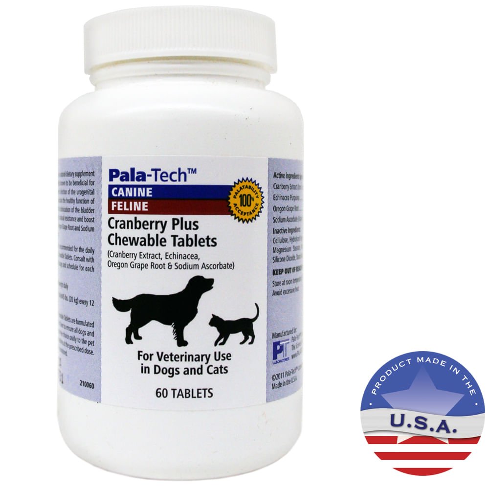 Pala-Tech Cranberry Plus Chewable Tablets for Dogs & Cats, 60 ct — Jeffers