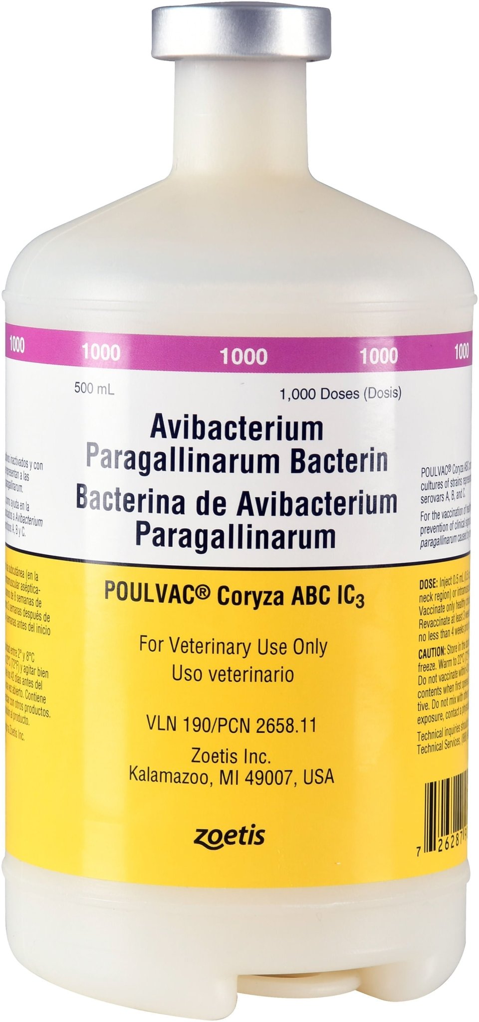 Poulvac Coryza ABC IC3 Chicken Vaccine (Haemophilus Paragallinarum ...