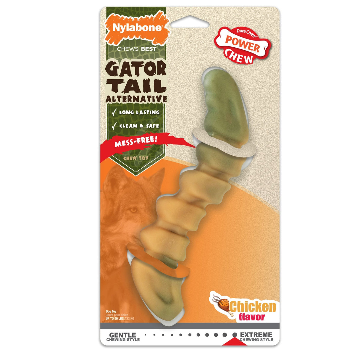 Power Chew Gator Tail, Chicken Flavor, Up to 50 lbs — Jeffers