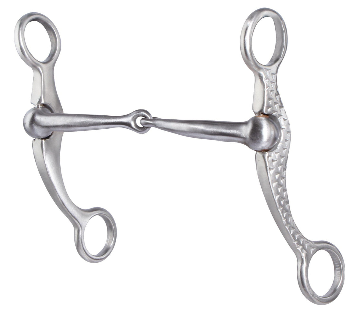 Equine Rasp Cheek Snaffle Bit, 5 1/4" Snaffle Mouthpiece — Jeffers